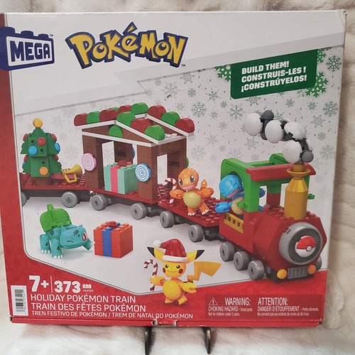 Pokemon! Mega Construx Holiday Train Complete Set Box Has Damage ...