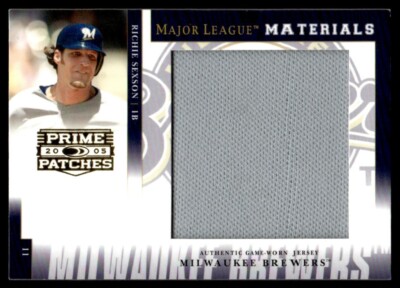 2005 Donruss Prime Patches Major League Materials Jumbo Swatch Richie Sexson | eBay