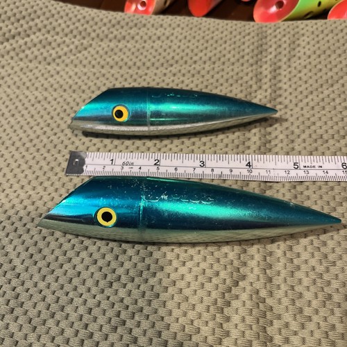 Pair Of Luhr Jensen J Plugs 4-3/4 & 5-5/8’ Silver And Metallic Green | eBay