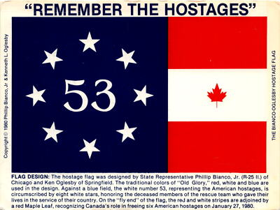 Bianco-Oglesby Hostage Flag: Honoring American hostages and servicemen ...