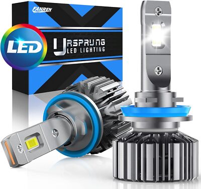 FAHREN H11/H9/H8 LED Light Bulbs 14000 Lumens 6500K Cool White Super ...