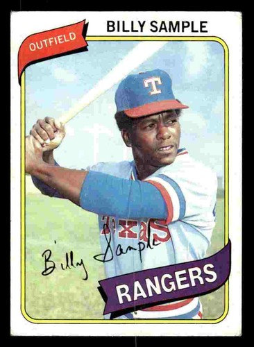 1980 Topps Billy Sample #458 - Texas Rangers | eBay