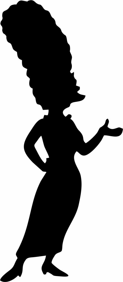 MARGE SIMPSON SILHOUETTE VINYL DECAL STICKER BEDROOM/CAR/WALL/DOOR ...