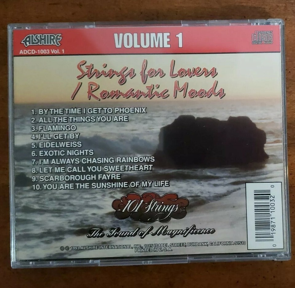 CD STRINGS FOR LOVERS ROMANTIC MOODS VOL 1 ALSHIRE ADCD-1003 1993 101 STRINGS NM | eBay