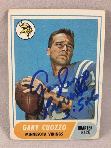 Gary Cuozzo -Virginia- Minnesota Vikings Autographed Card | eBay