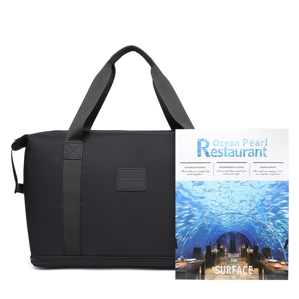 Travel Enlarged Shoulder Bag Waterproof 2pcs Set Hand Duffel Holdall ...