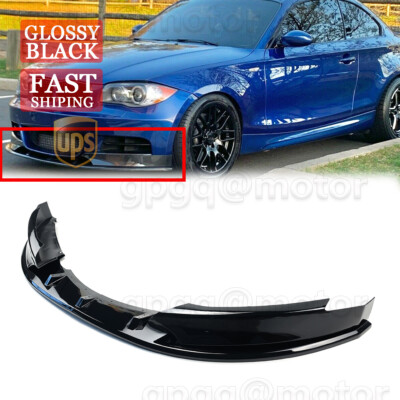 For BMW E82 128i 135i M Sport 2007-2013 Glossy Black Front Spoiler ...