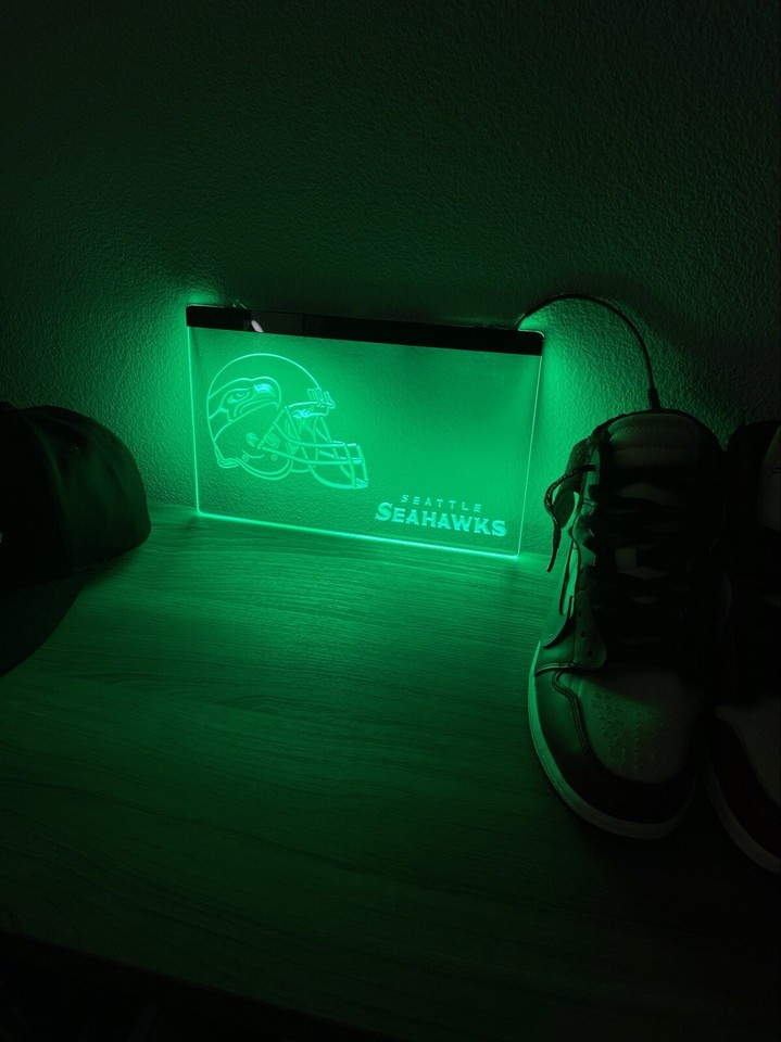 SEATTLE SEAHAWKS LED NEON GREEN LIGHT SIGN 8x12 | eBay