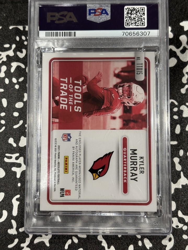 2021 Panini Absolute Kyler Murray Tools Of Trade PSA-8 PATCH AUTO /25 ...