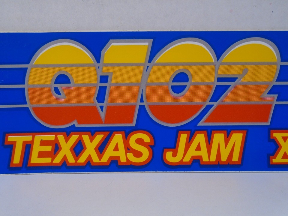 OLD DALLAS ROCK & ROLL RADIO STATION--Q102 TEXXAS JAM X BUMPER STICKER ...