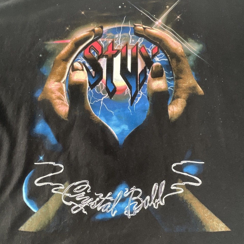 Tultex Styx Crystal Balls Concert Shirt Mens 2XL XXL Black | eBay