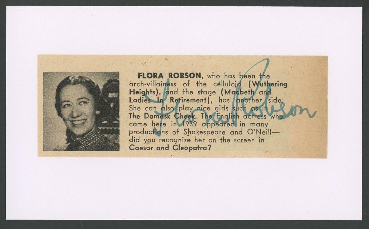 FLORA ROBSON (1902-1984) autograph cut - Signed | eBay