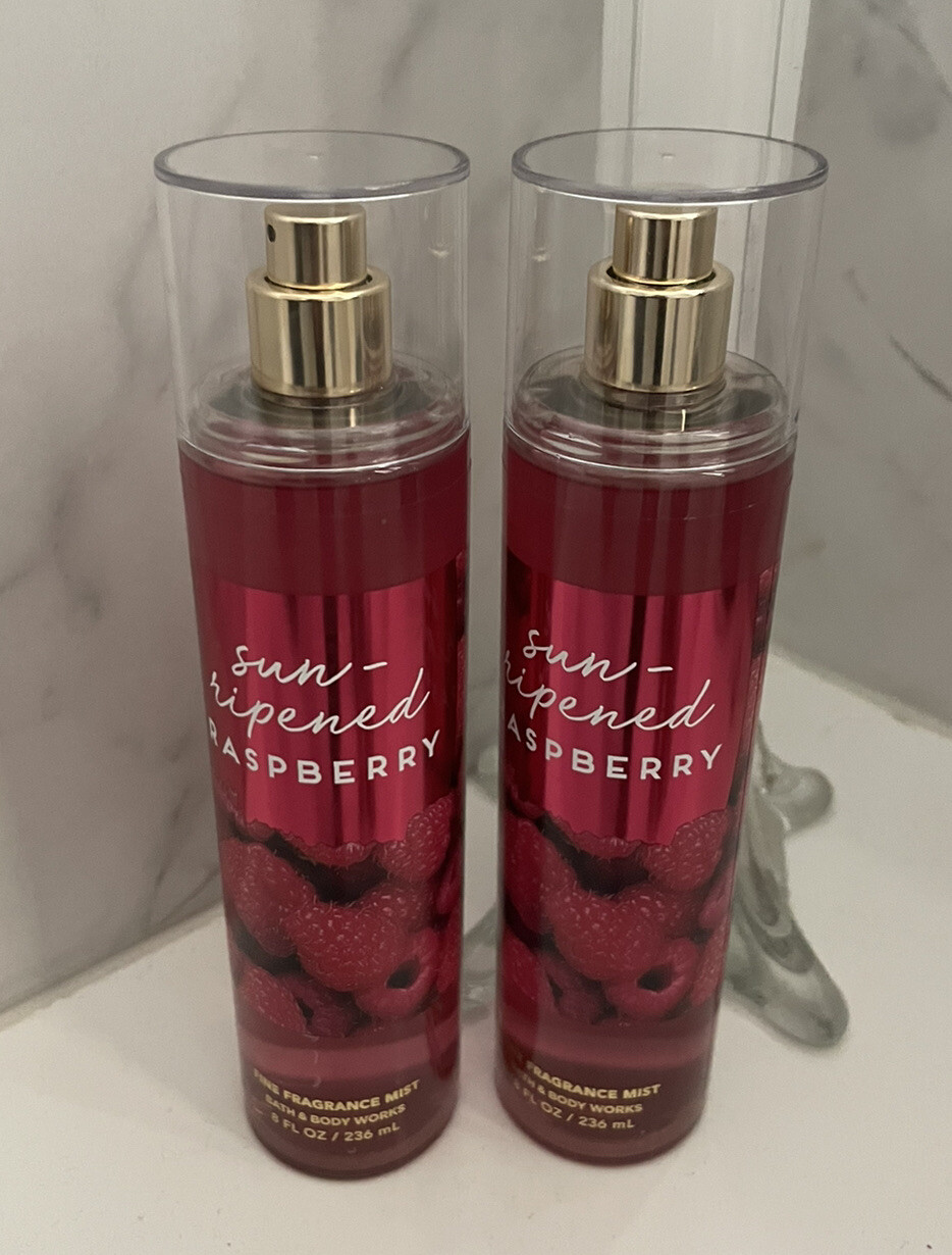 2 BATH & BODY WORKS SUN RIPENED RASPBERRY FINE FRAGRANCE MIST SPRAY ...