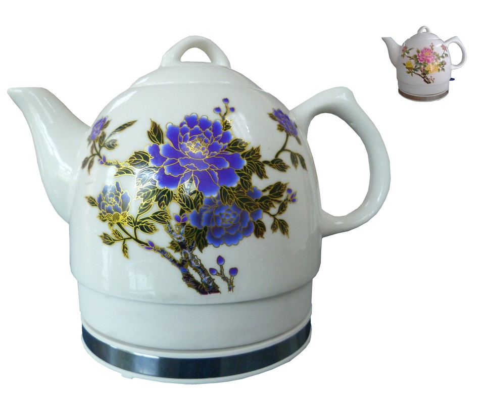 Ceramic Electric Kettle Peony Electric Ceramic Kettle 2-tone Ceramic ...