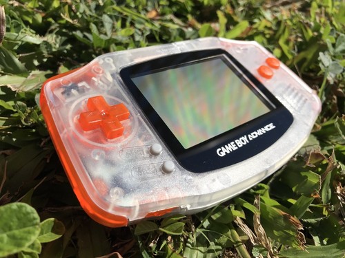 Nintendo Gameboy Advance GBA AGB-001 Clear Orange Handheld Gaming ...