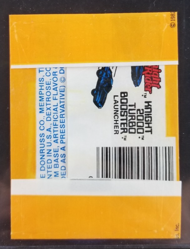 Knight Rider 1982 EMPTY Donruss Wrapper | eBay