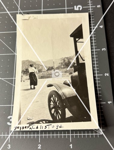 1920s Calistoga CA Old Faithful California GEYSER Car Antique Snapshot ...