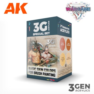 AK Interactive: Basic Skin Colors - Wargame Color Paint Set - AK1075 | eBay