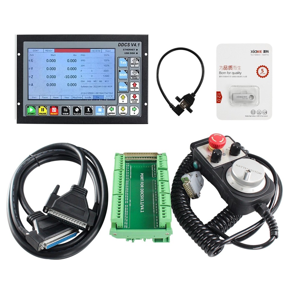 〖USA〗4 Axis CNC Offline Stand-alone Controller System Save G Code ...