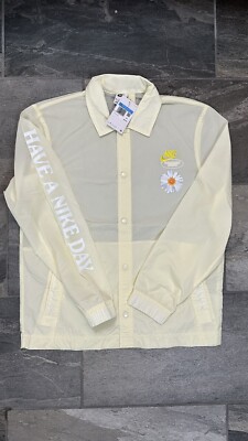 New Mens Medium Nike Sportswear Unlined Coaches Jacket Coconut Milk ...
