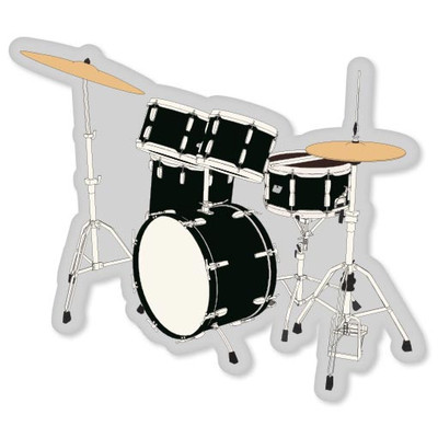 Bass Drum Set musical instrument band sticker 6" x 4" | eBay
