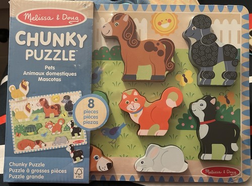 Melissa & Doug Pets Wooden Chunky Puzzle (8 pcs) | eBay