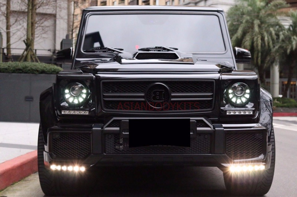 2007-2017 for Mercedes Benz G-class W463 Black LED DRL HEADLIGHTS G63 ...