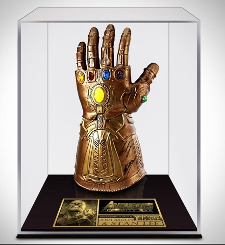 STAN LEE + JOSH BROLIN SIGNED INFINITY GAUNTLET ARTICULATED ELECTRONIC ...