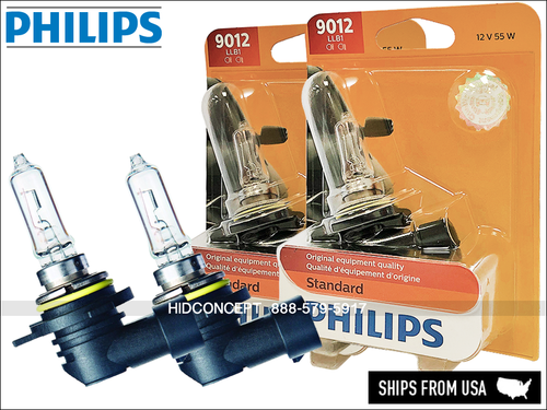 Philips 9012 HIR2 OEM Original Standard Halogen Bulbs | 9012LLB1 | Pack ...