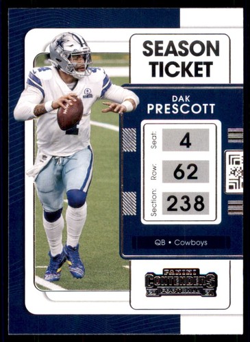 2021 Contenders Season Ticket Dak Prescott Dallas Cowboys #25 | eBay