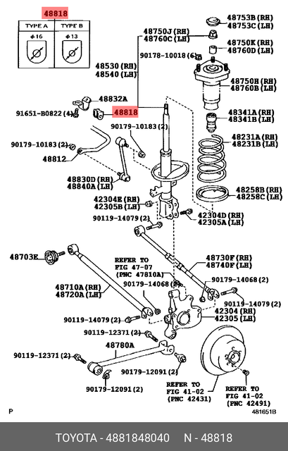 Genuine OE stabilizer bush 4881848040 for TOYOTA 48818-48040 online ...