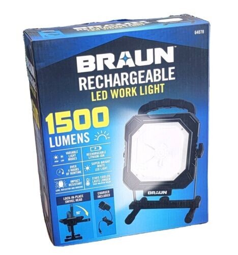 BRAND NEW Braun rechargeable Led Drop work light 1500 lumens USA SELLER ...