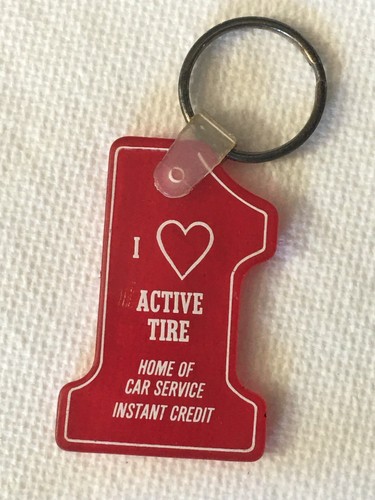 Firestone Active Tire Chicago IL Rubber Keychain, Vintage Illinois Key ...