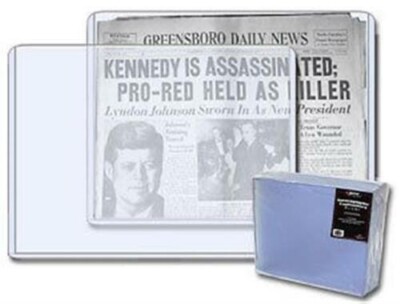 Case 50 BCW 11.75x13.25x7mm Newspaper Hard Plastic Topload Holders ...