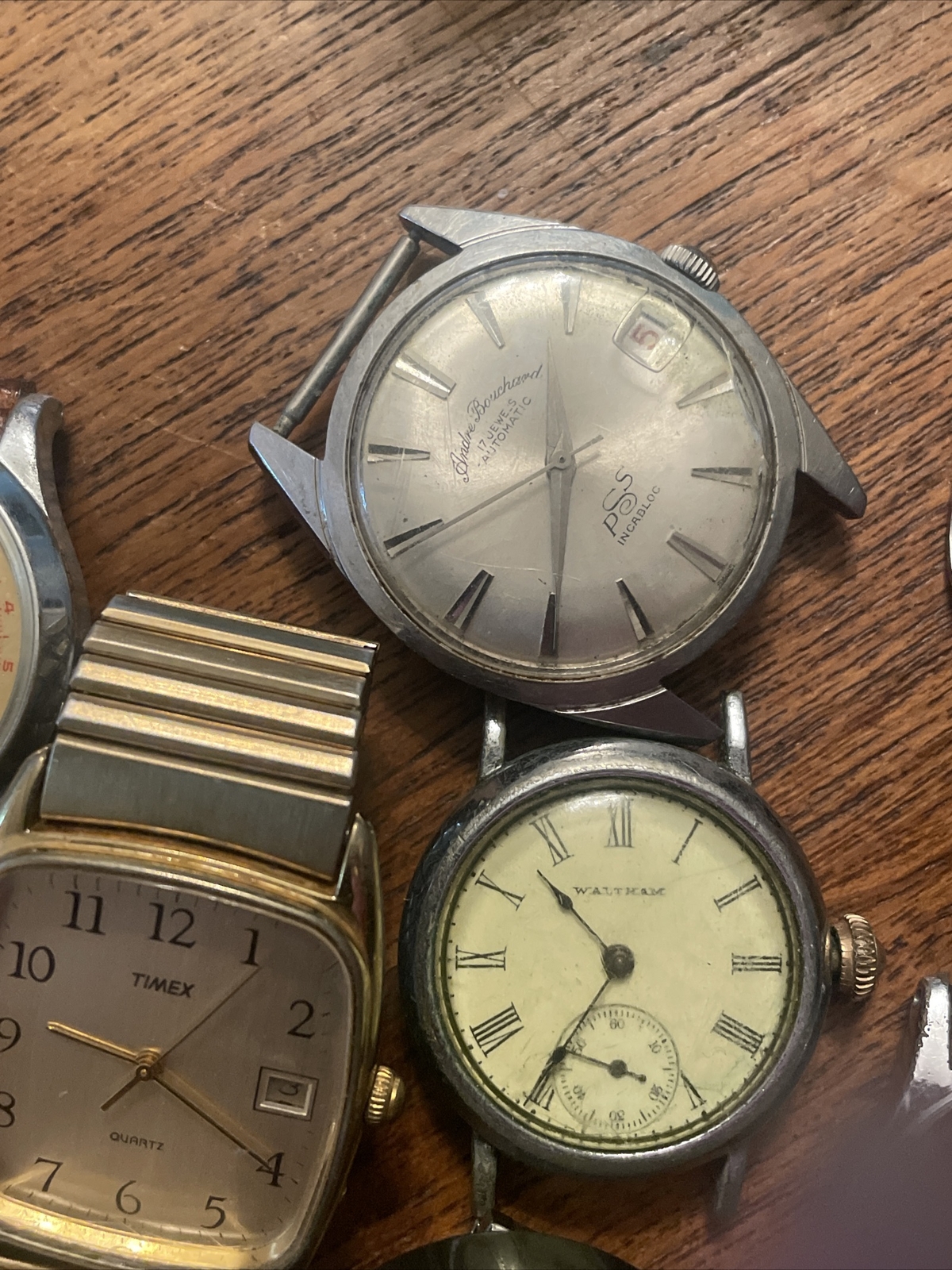 7 Estate Vintage Mens Waltham, Timex, Orion, Andre Bouchard ...