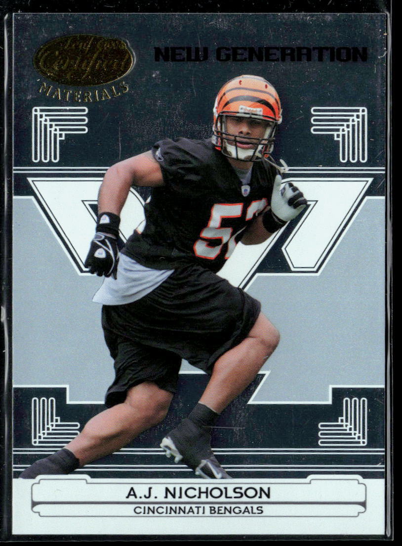 A.J. Nicholson 2006 Leaf Certified Materials #163 Rookie RC, SN1000 | eBay