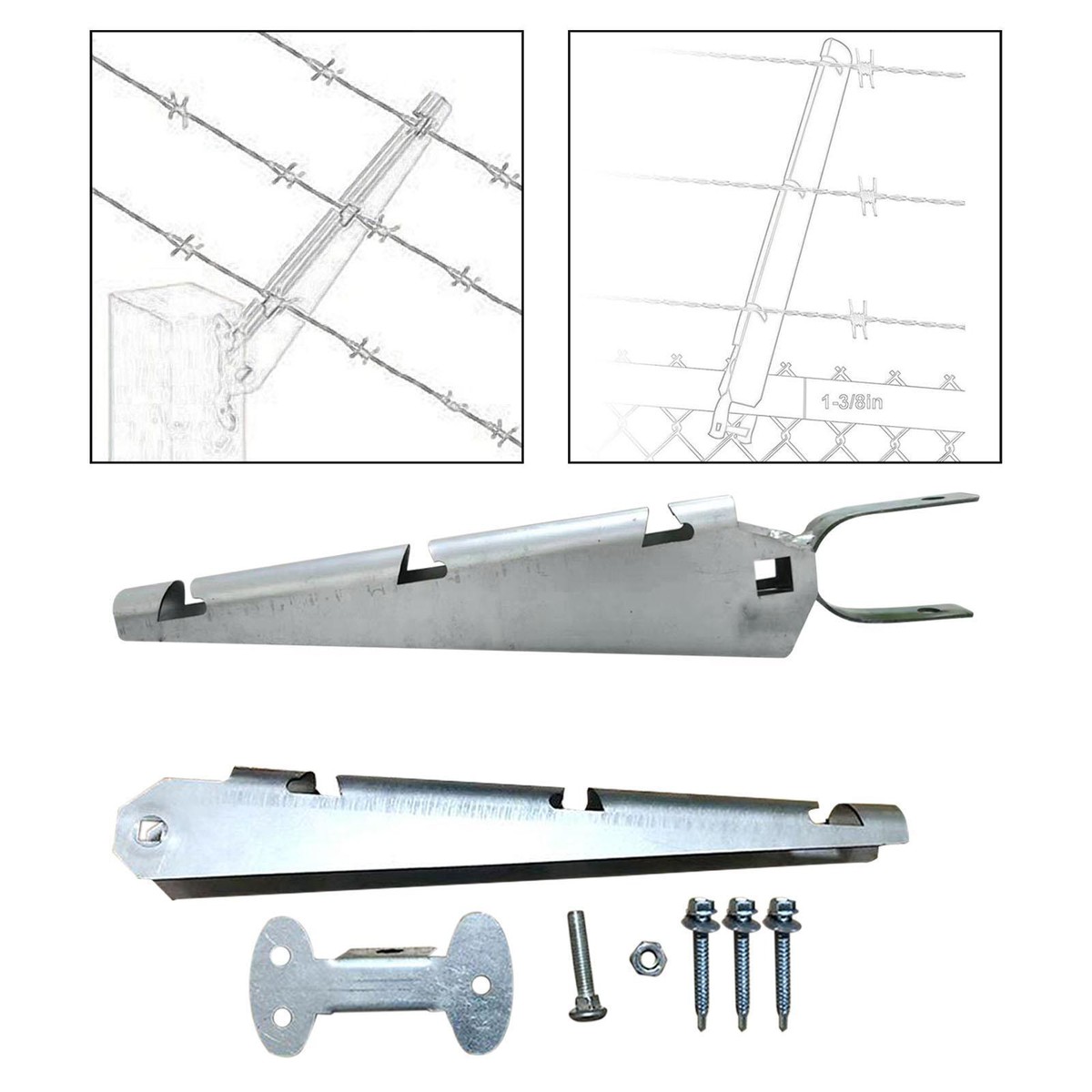 Chain Link Fence Extension Arms Wholesale Factory Prices Galvanized