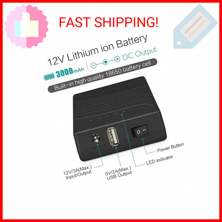 Talentcell Rechargeable 12V 3000mAh Lithium ion Battery Pack for LED ...