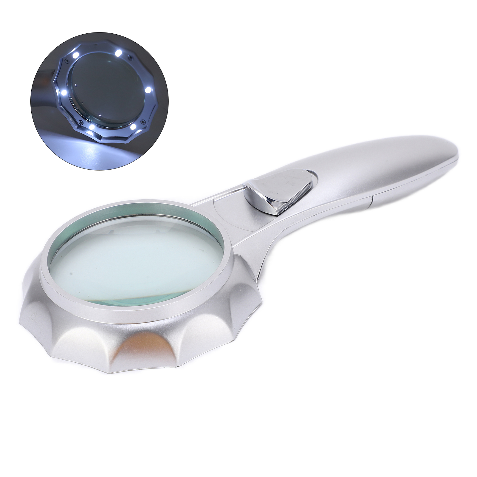 2x TH‑600555 Umbrella Lace Trimming Shape LED Magnifying Glass Handheld ...