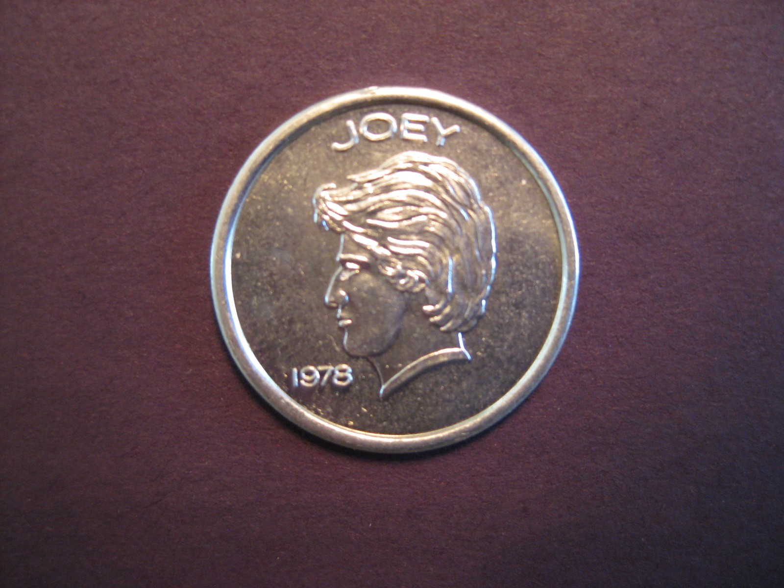 TWO 1978 Hartford Jai-Alai player coins *JOEY* tokens Miami Dania ...