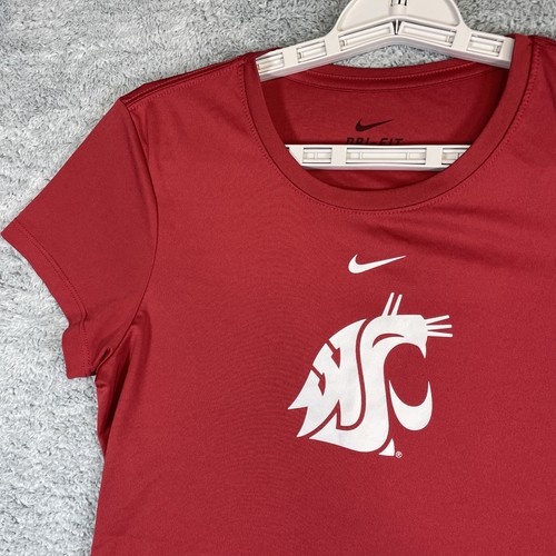 WSU Cougars Nike Tee Womens Small Crimson SS Center Swoosh Player ...