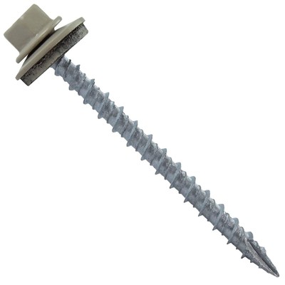 0 Metal Roofing Screws 250 Screws X 21/2" Ash Gray Hex Washer Head ...
