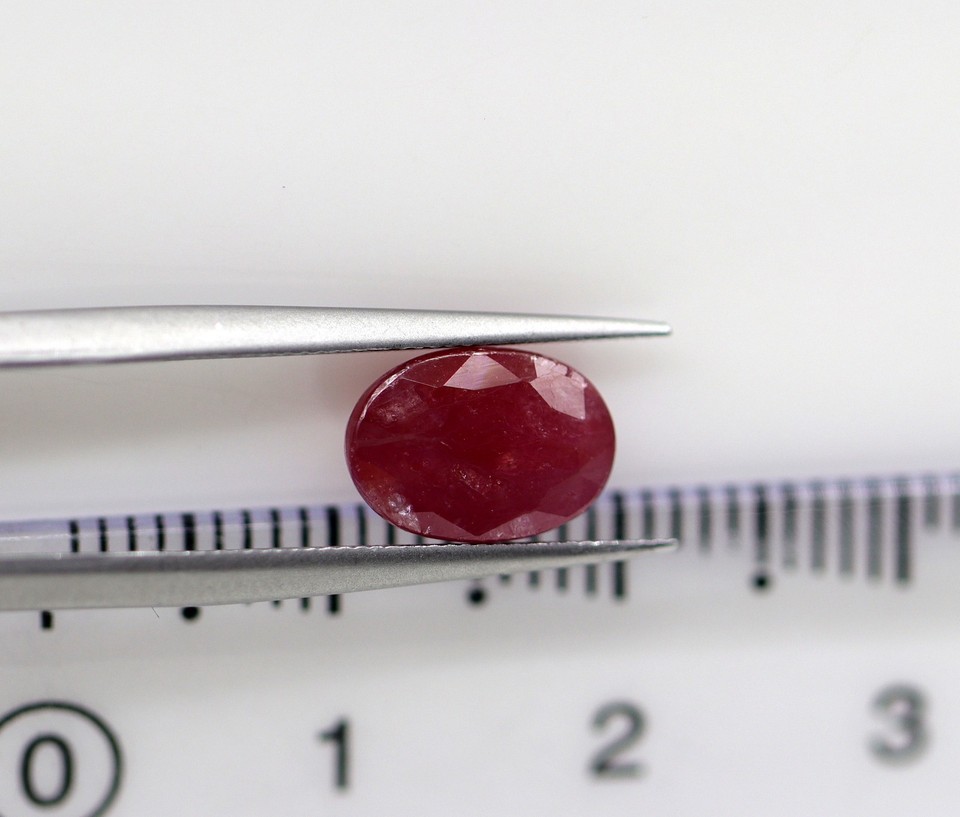 2.97 Ct Untreated Natural Loose Ruby 9 x 6 mm Red Color Oval Cut ...