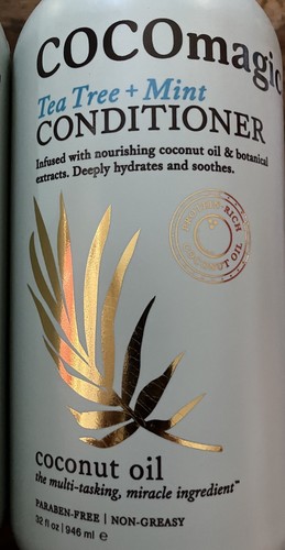 (2x SET) Coco Magic Tea Tree & Mint Shampoo & Conditioner Jumbo 32 oz ...