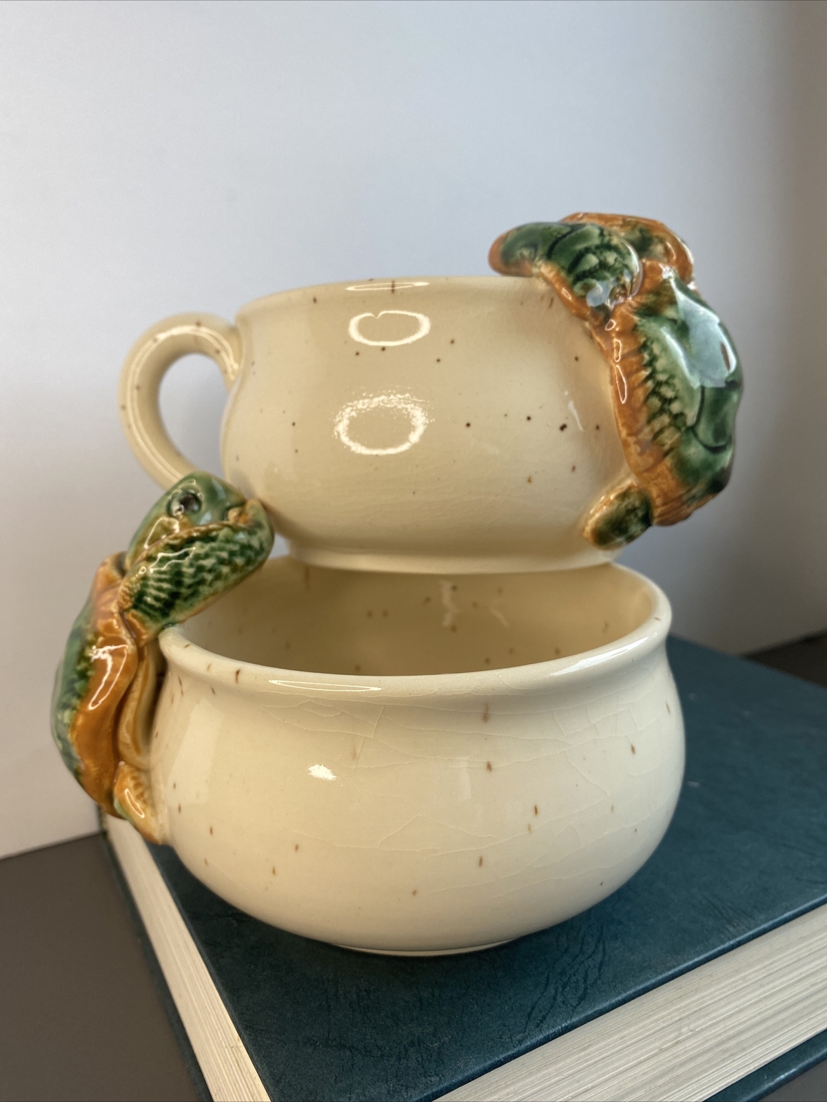 Robert Wessel Art Pottery Turtle Bowl Signed/Dated Handmade Soup Bowl ...