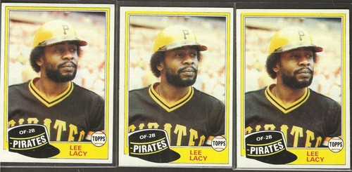 RARE 3 Variations, Full, Partial, Missing Border 1981 Topps #332 LACY ...