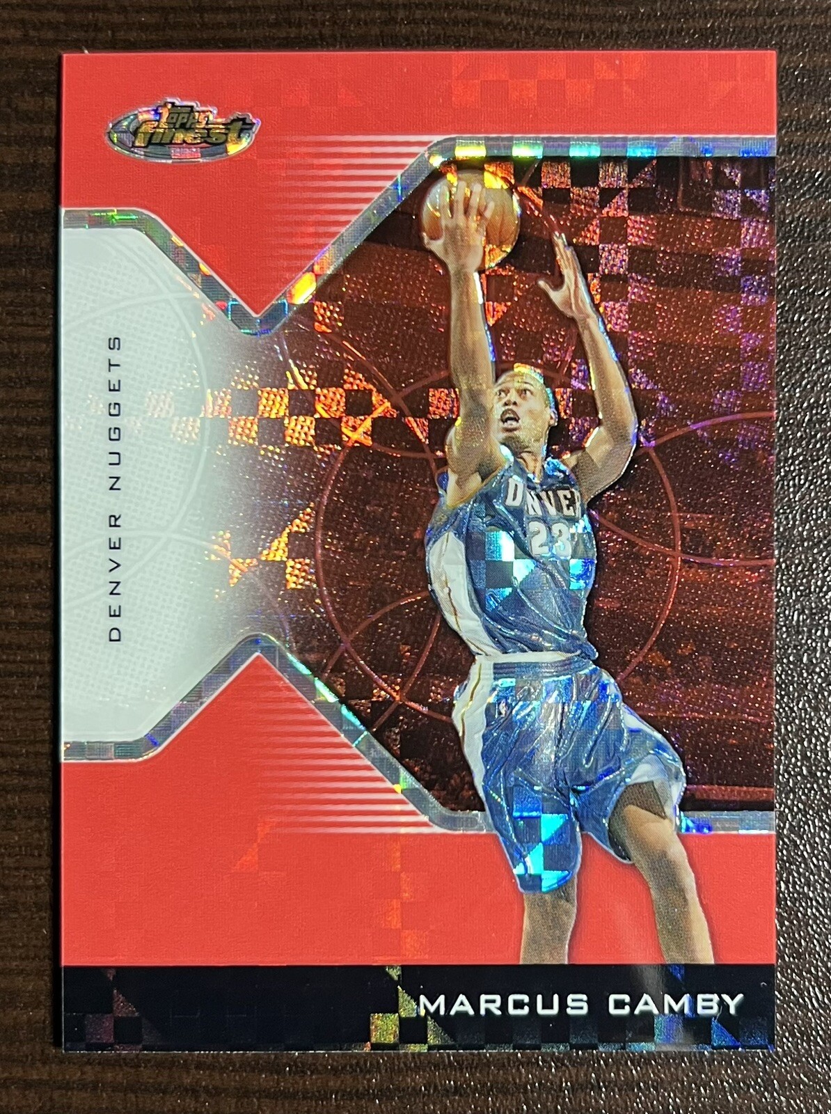 2004-05 Topps Finest Marcus Camby Red Refractor /99 #27 Denver Nuggets ...