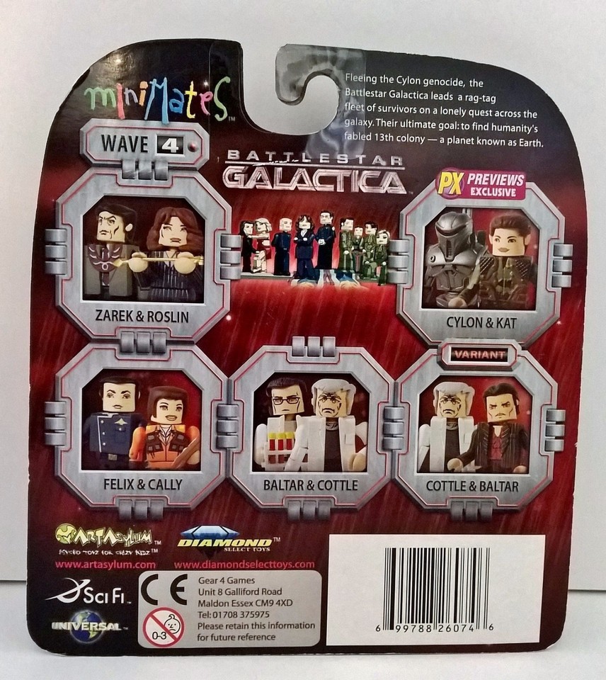 Diamon Select Battlestar Galactica Gaius Baltar and Doc Cottle Variant ...