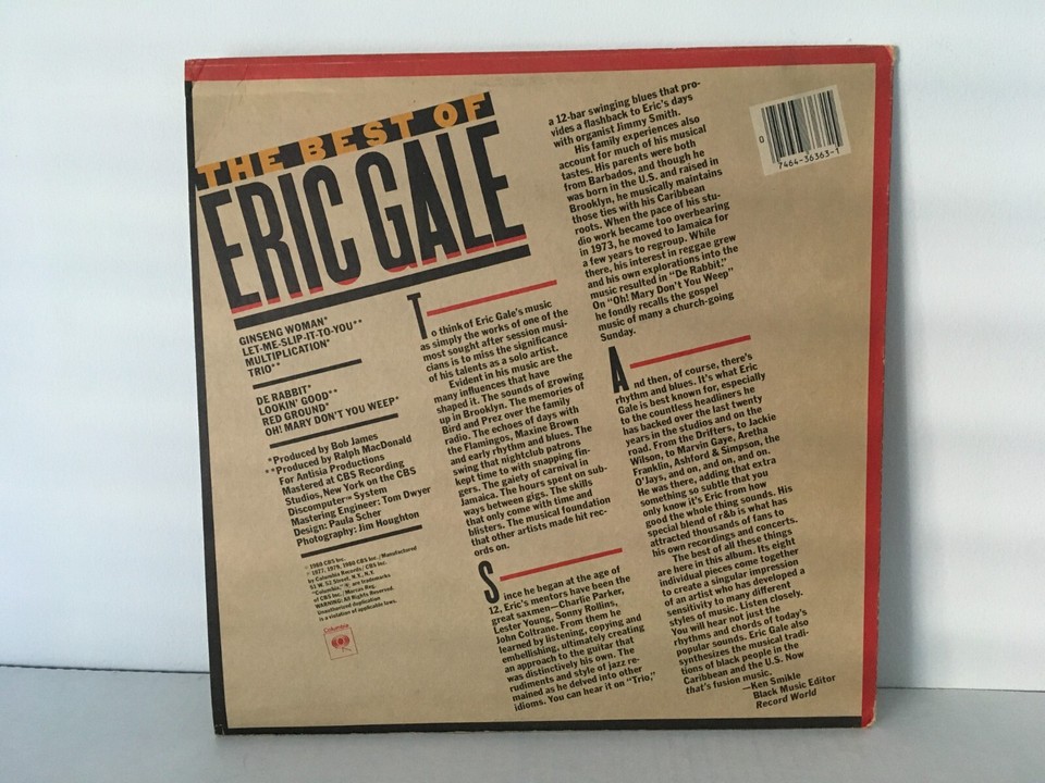 Eric Gale - The Best Of Eric Gale - Vinyl LP | eBay