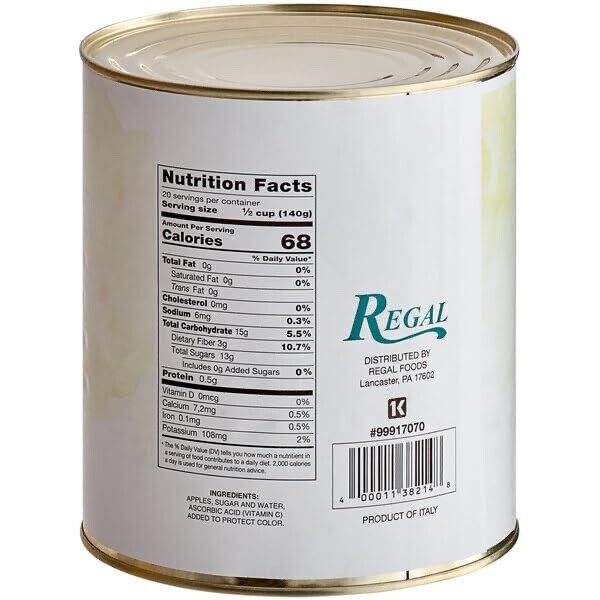 Solid Pack Sliced Apples #10 Can - 6/Case | eBay